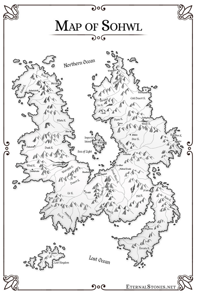 Map of Sohwl – The Eternal Stones